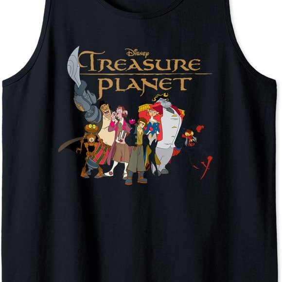 Tops | Disney Treasure Planet Logo And Characters Tank Top | Poshmark